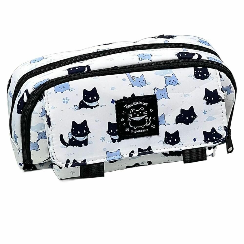 Пенал на молнии с несколькими отделениями, большой вместительный пенал для школы