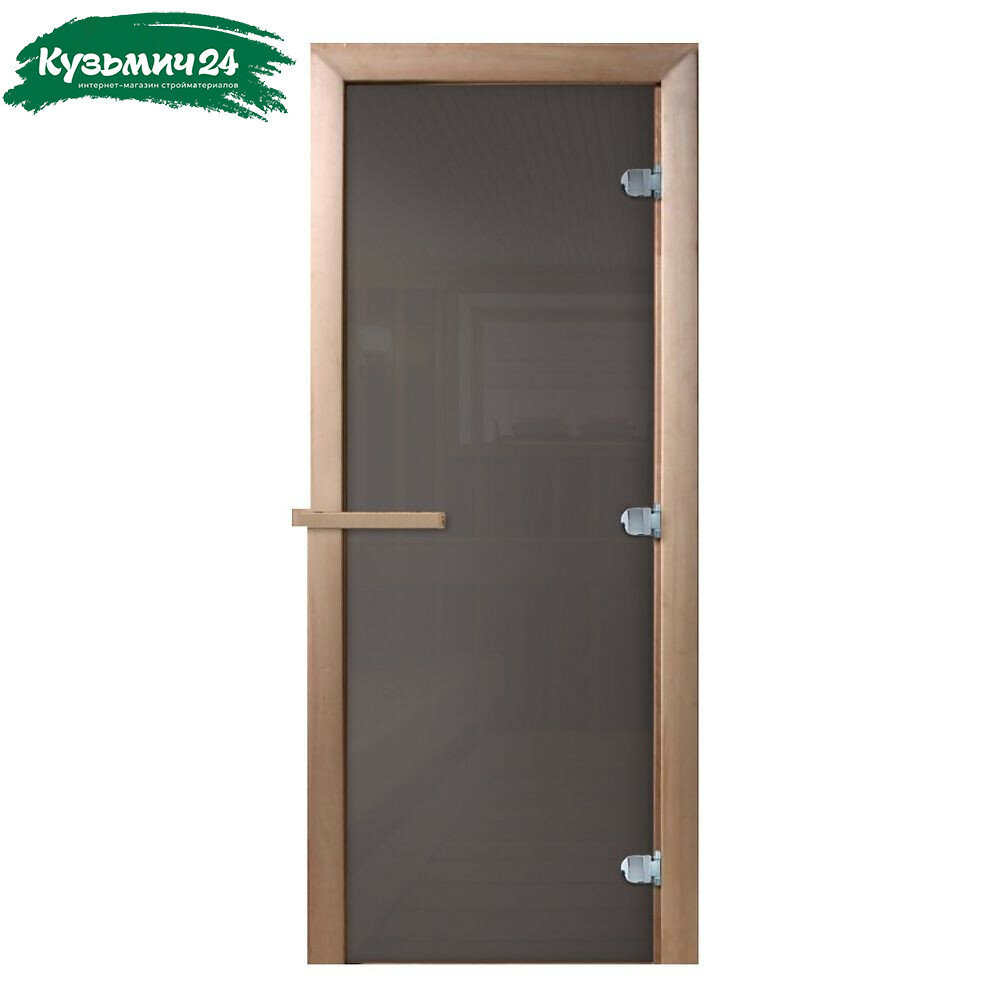 Дверь Doorwood Сумерки Графит 1900х700 мм стекло 8 мм, 3 петли, 1 шт.