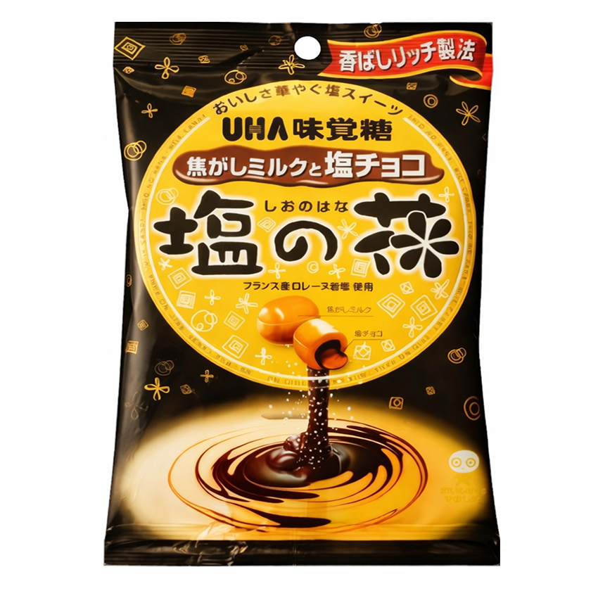 UHA Mikakuto карамель Шионохана с молочным шоколадом Соленые цветы 80 гр