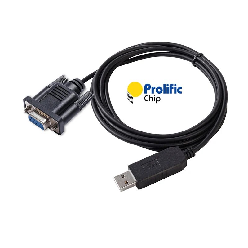 Адаптер USB RS232 на DB9, Null Modem Pinout, черный