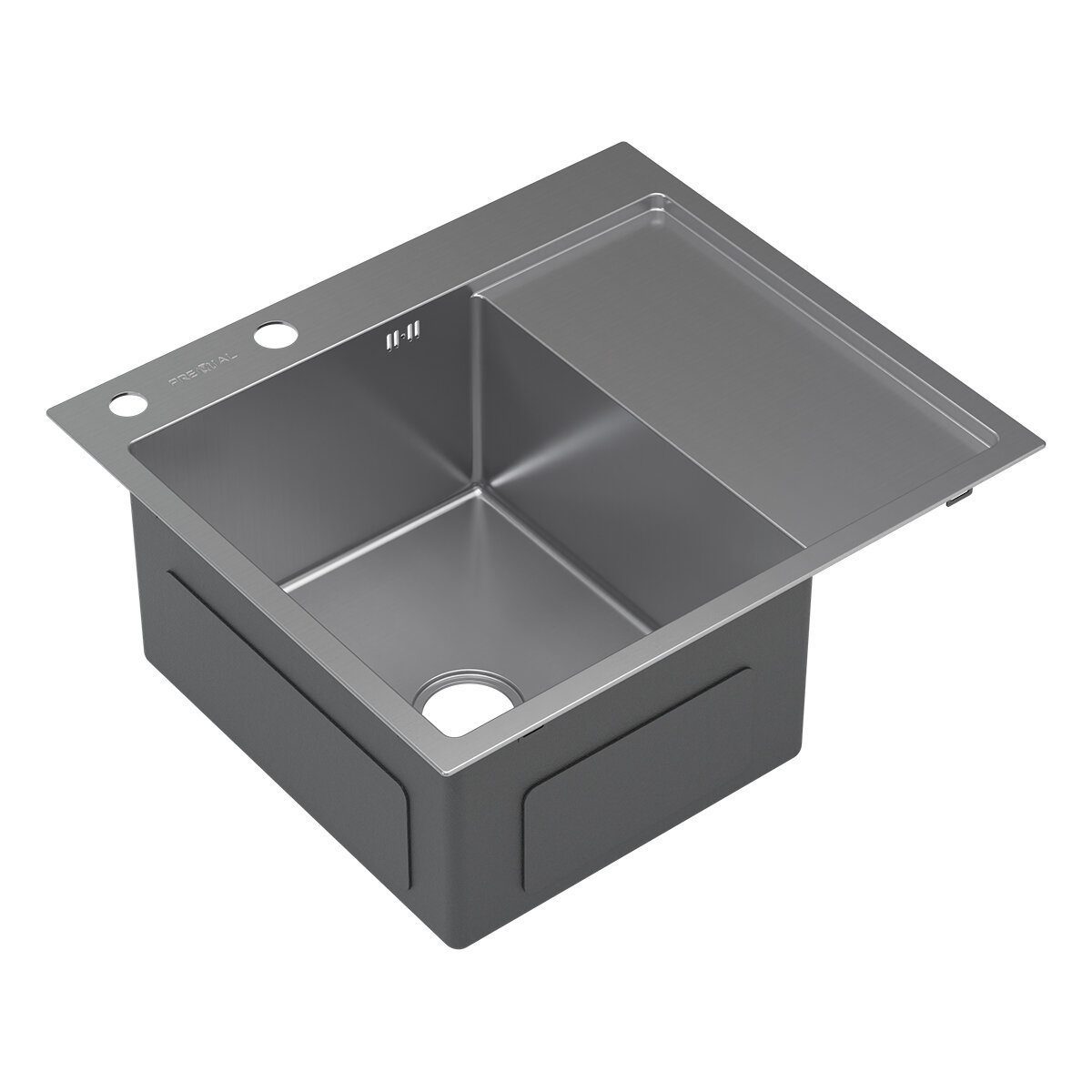 Кухонная мойка Premial PR 5851 (580*510) 3мм Silk Brush левая