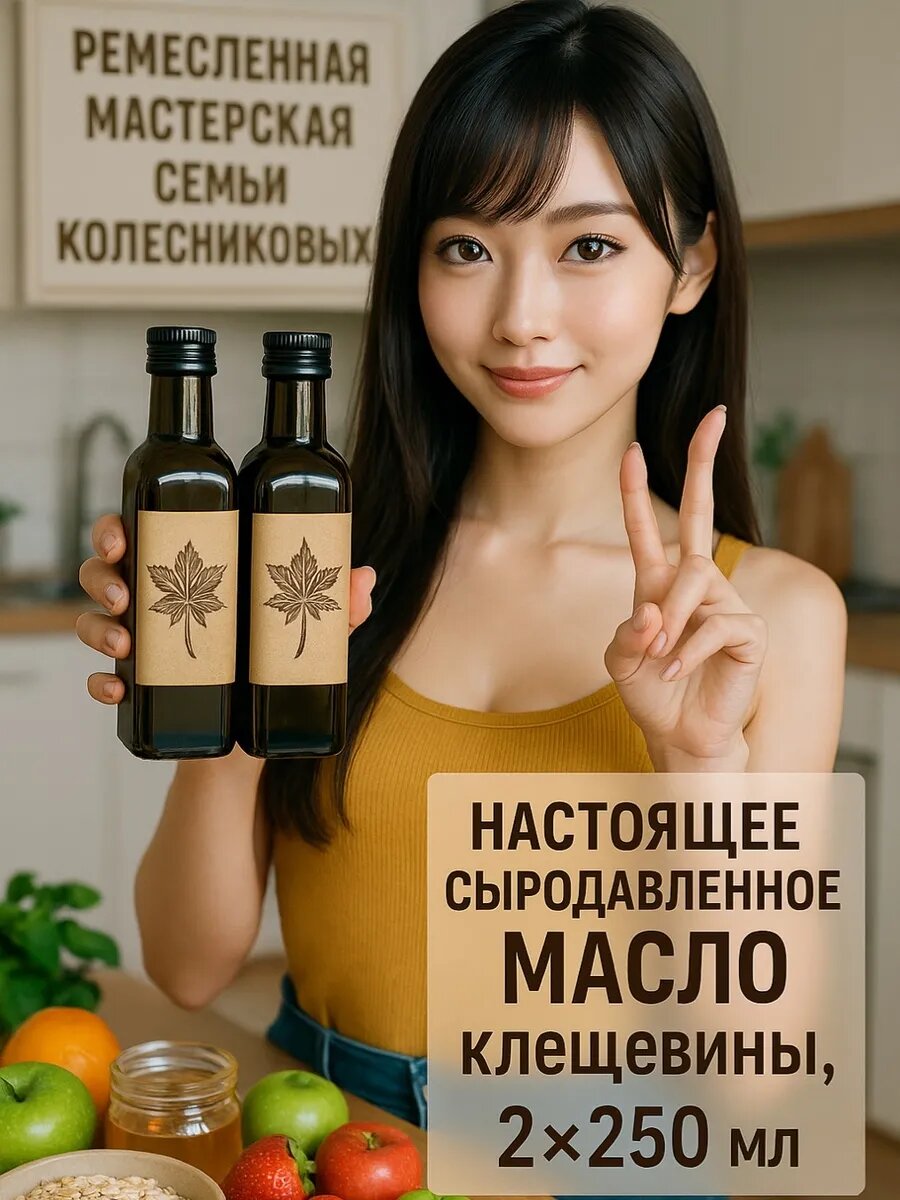Настоящее сыродавленное Касторовое Масло - 2 х 250 мл.