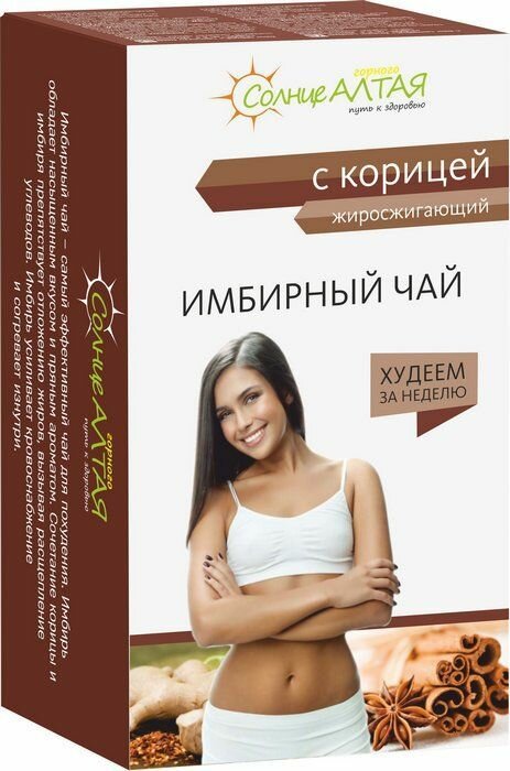 Чай Солнце алтая имбирный с корицей, 20 пакетиков