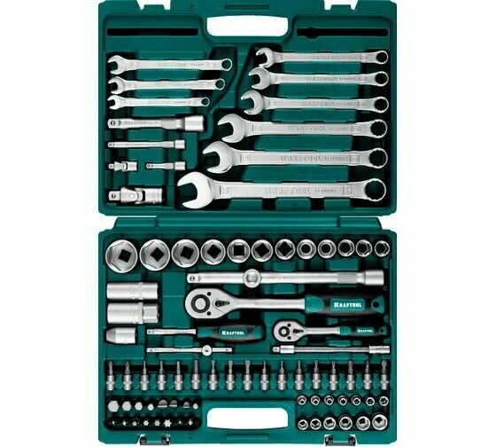 Набор торцовых головок 1/2",1/4", 82шт Kraftool EXPERT QUALITAT SUPER LOCK 27887-H82_z02
