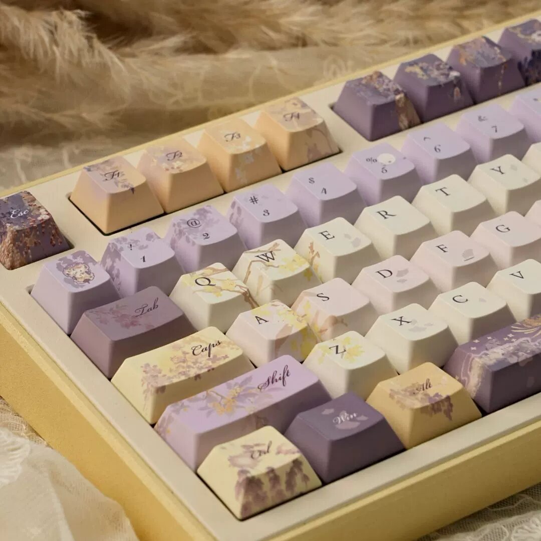 Оригинальные клавиатурные накладки Guimanlong Opaque PBT для 120-клавишной механической клавиатуры, заводское качество