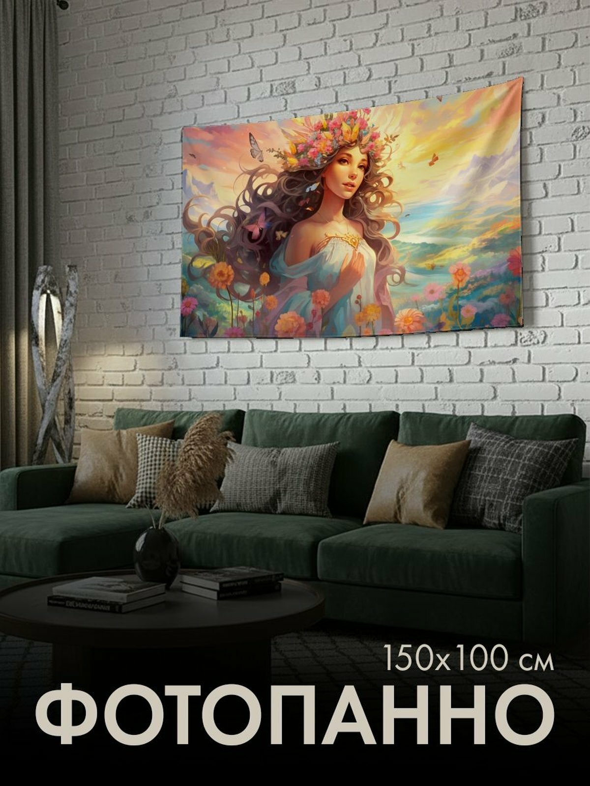 Панно тканевое PrintyFull / 150x100 см / Остара, богиня