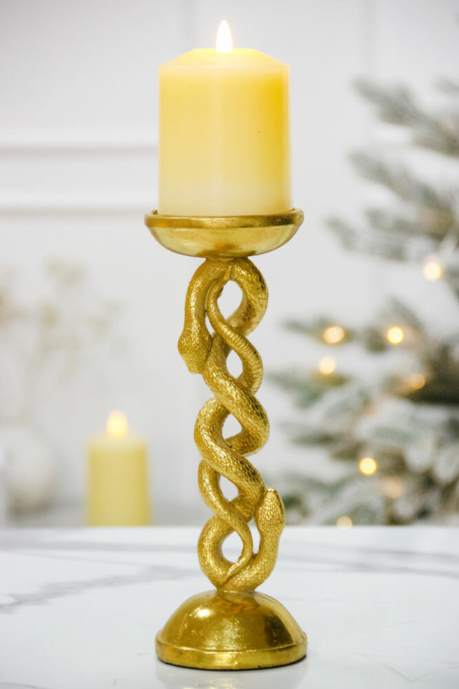 Подсвечник канделябр серпенто ОРО, металл, 25 см, EDG 714814-01