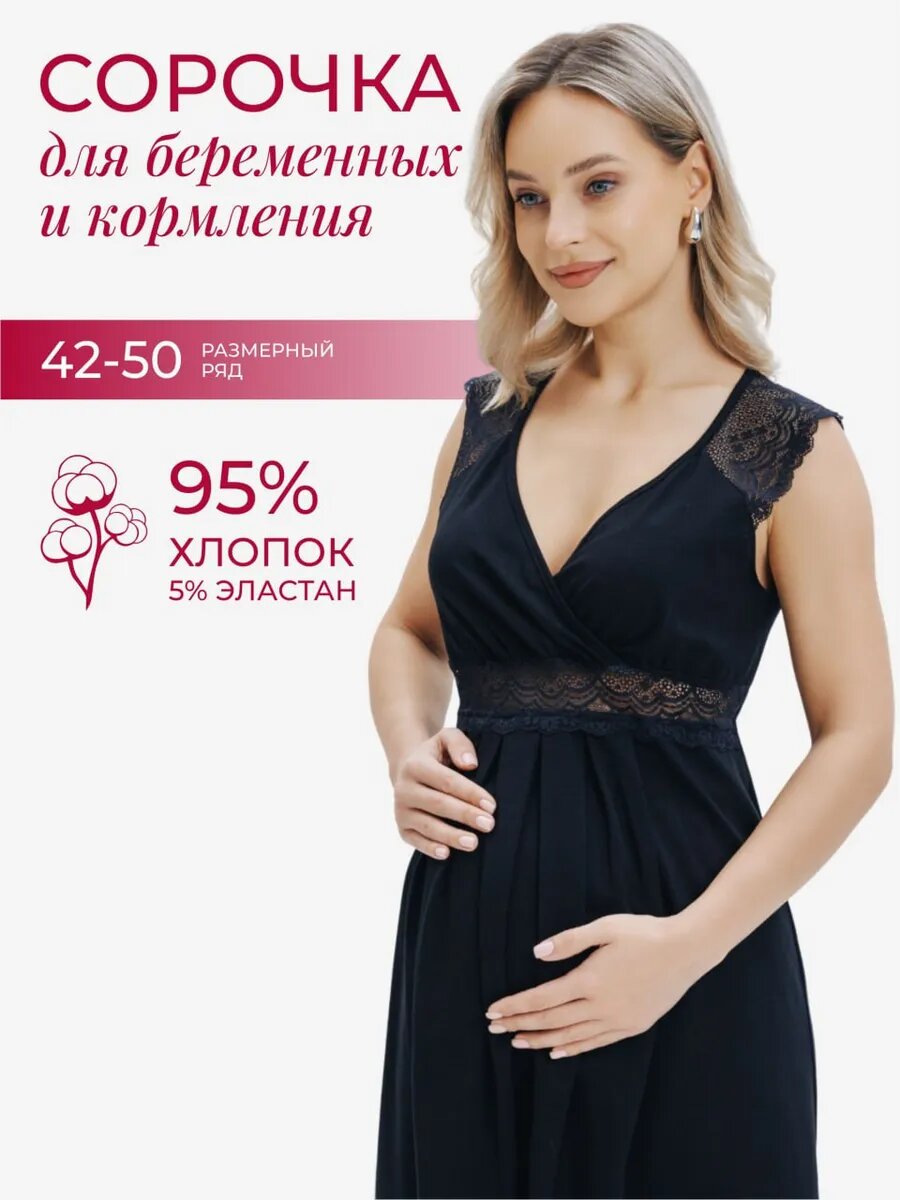 Сорочка для кормящих мам Любимый бренд. Качественная одежда.