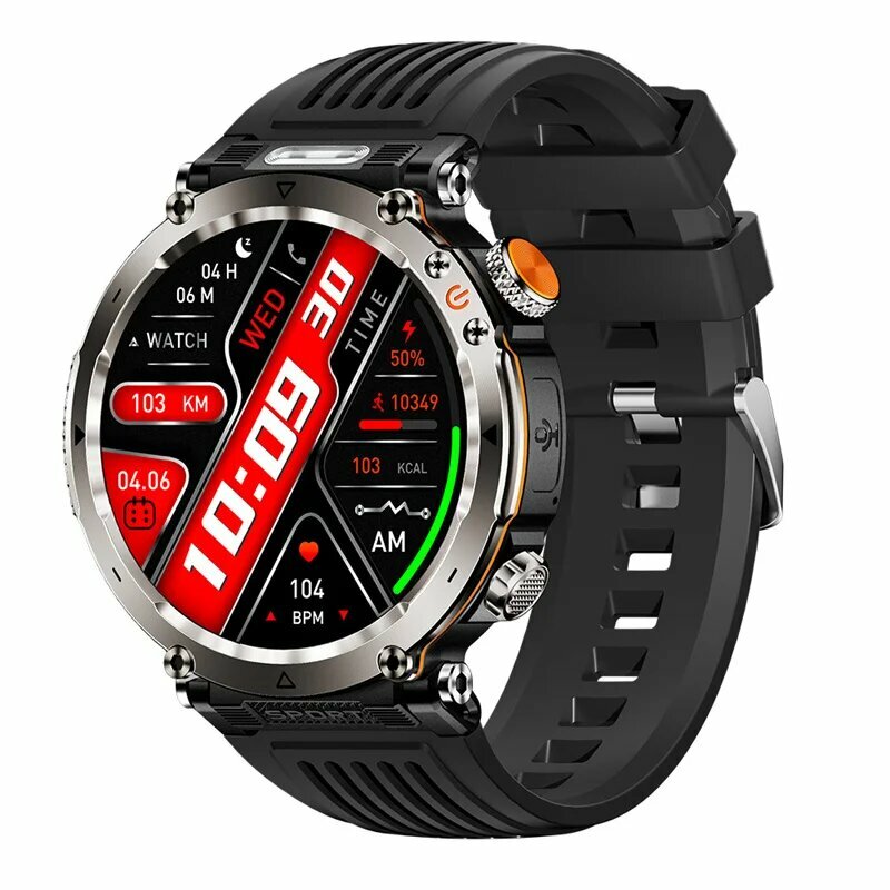 Smart Watch Bluetooth Call Men HT30 Outdoor Sports Fitness Compass Heart Rate Health Monitoring 600mAh Large Battery Smartwatch