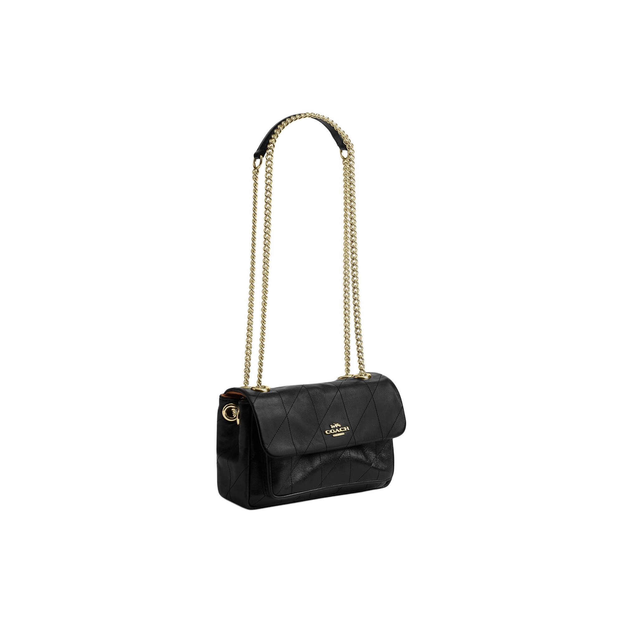 Сумка Coach, фактура матовая, черный — фото 1