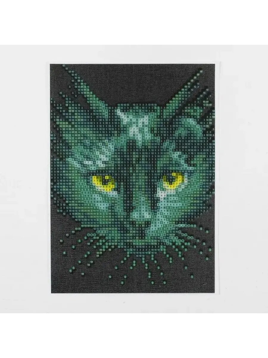 Мозаика с кристаллами «Черный кот» 15x21 см