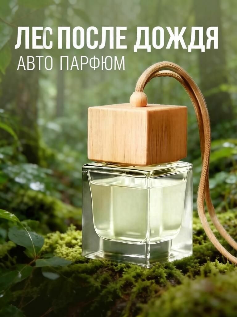 Ароматизатор в машину AromaZen, Лес после дождя, стойкий парфюм в авто, клипса на дефлектор + подвес на зеркало, 8мл