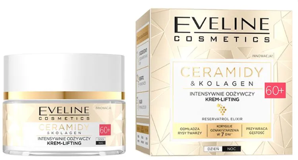 Крем для лица Eveline Cosmetics, CERAMIDES & COLLAGEN, 60+, Интенсивно питательный, 50 мл