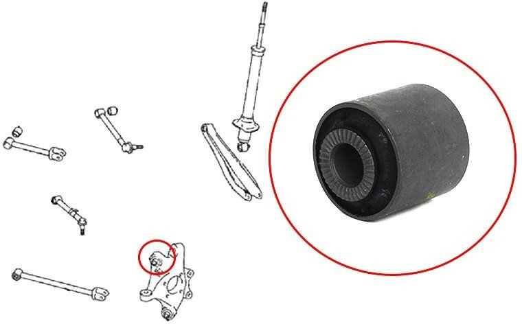 Сайлентблок SAT ST-48725-0N010 цапфы Toyota Crown 03-12, Lexus GS 05-12