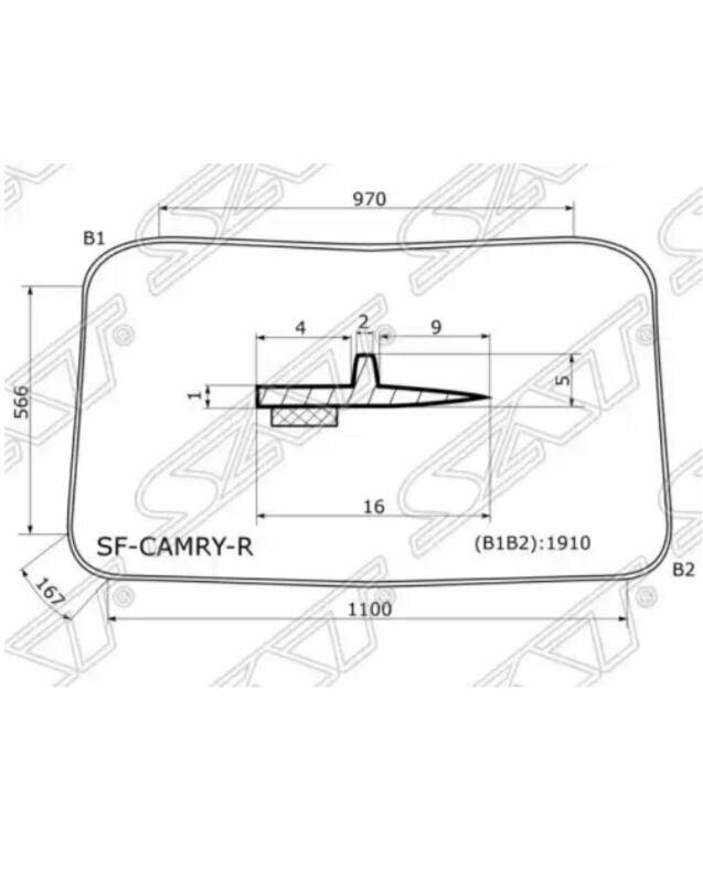 Молдинг заднего стекла SAT SF-CAMRY-R Toyota Camry XV40 06-11 / Camry UAE/USA 06-11