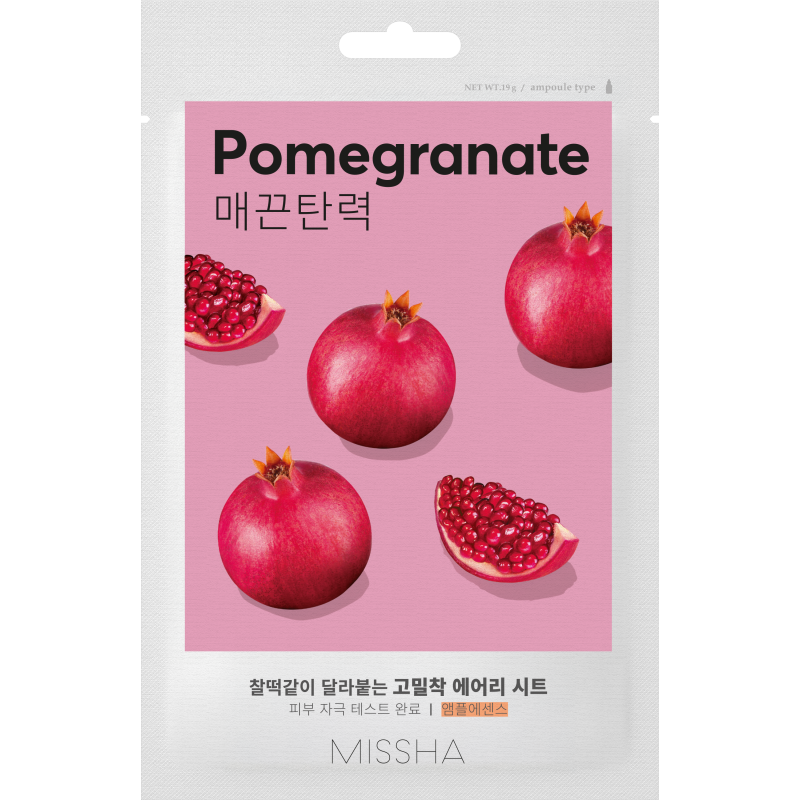 Маска Missha для лица для упругости кожи с экстрактом граната Missha Airy Fit sheet mask Pomegranate, 19 г