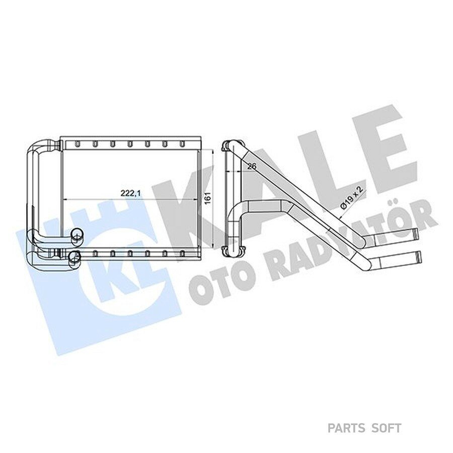 KALE 360835 Радиатор отопителя салона KIA/ HYUNDAI OPTIMA/SONATA 09- паяный