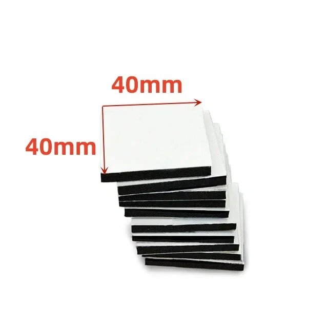 Двусторонний скотч пенопластовый Double Sided Tape Black 40x40, 10pcs