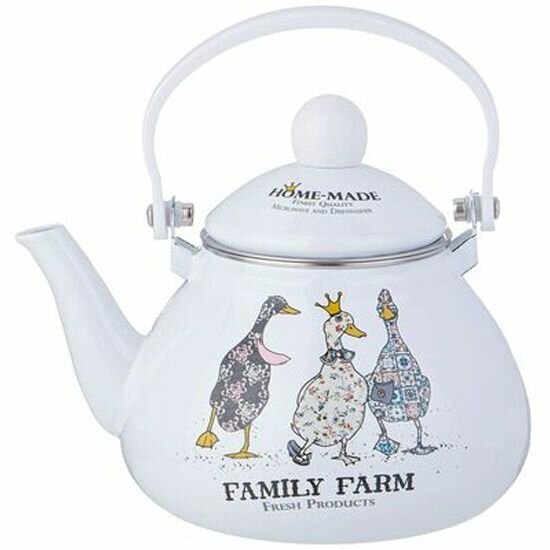 Чайник AGNESS эмалированный серия "family farm", 1,3 л (934-625)