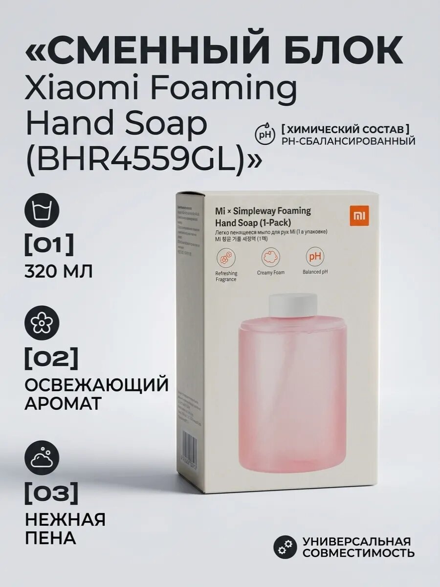Жидкое мыло Xiaomi Mi x Simpleway Foaming Hand Soap BHR4559GL