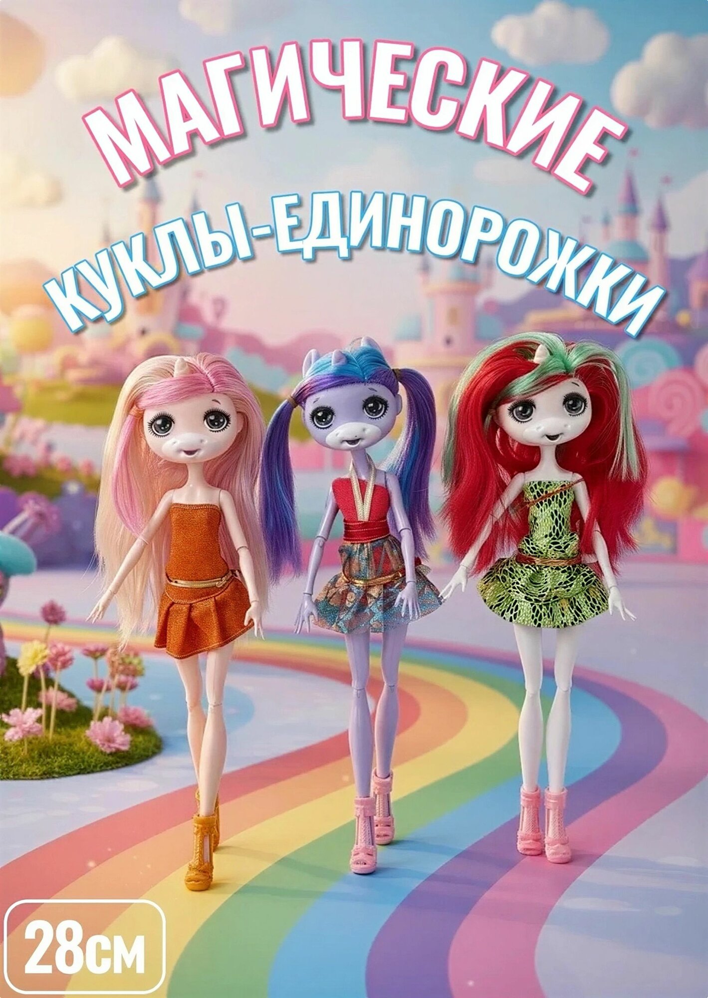 Набор куклы Пупси единорожки шарнирные