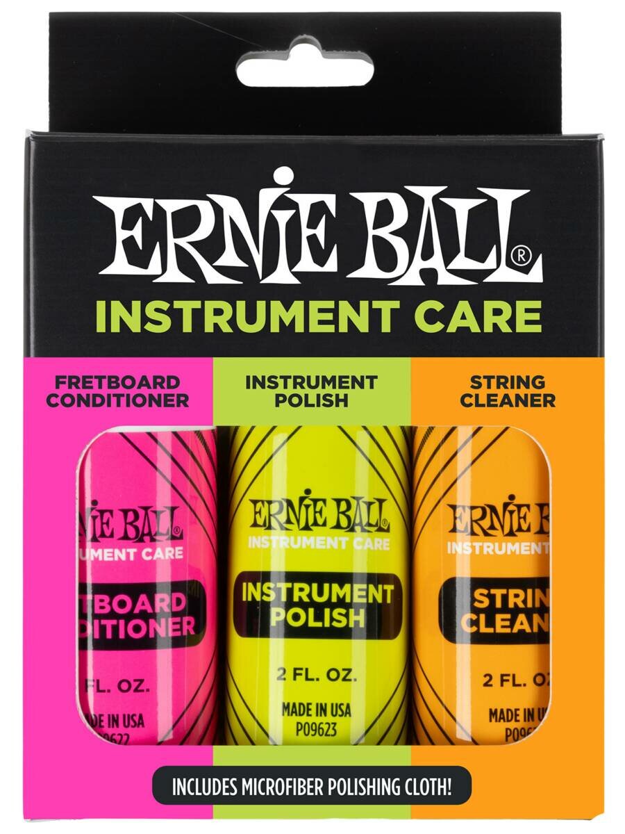 ERNIE BALL 4225 - набор для ухода за гитарой: очиститель, полироль, кондиционер