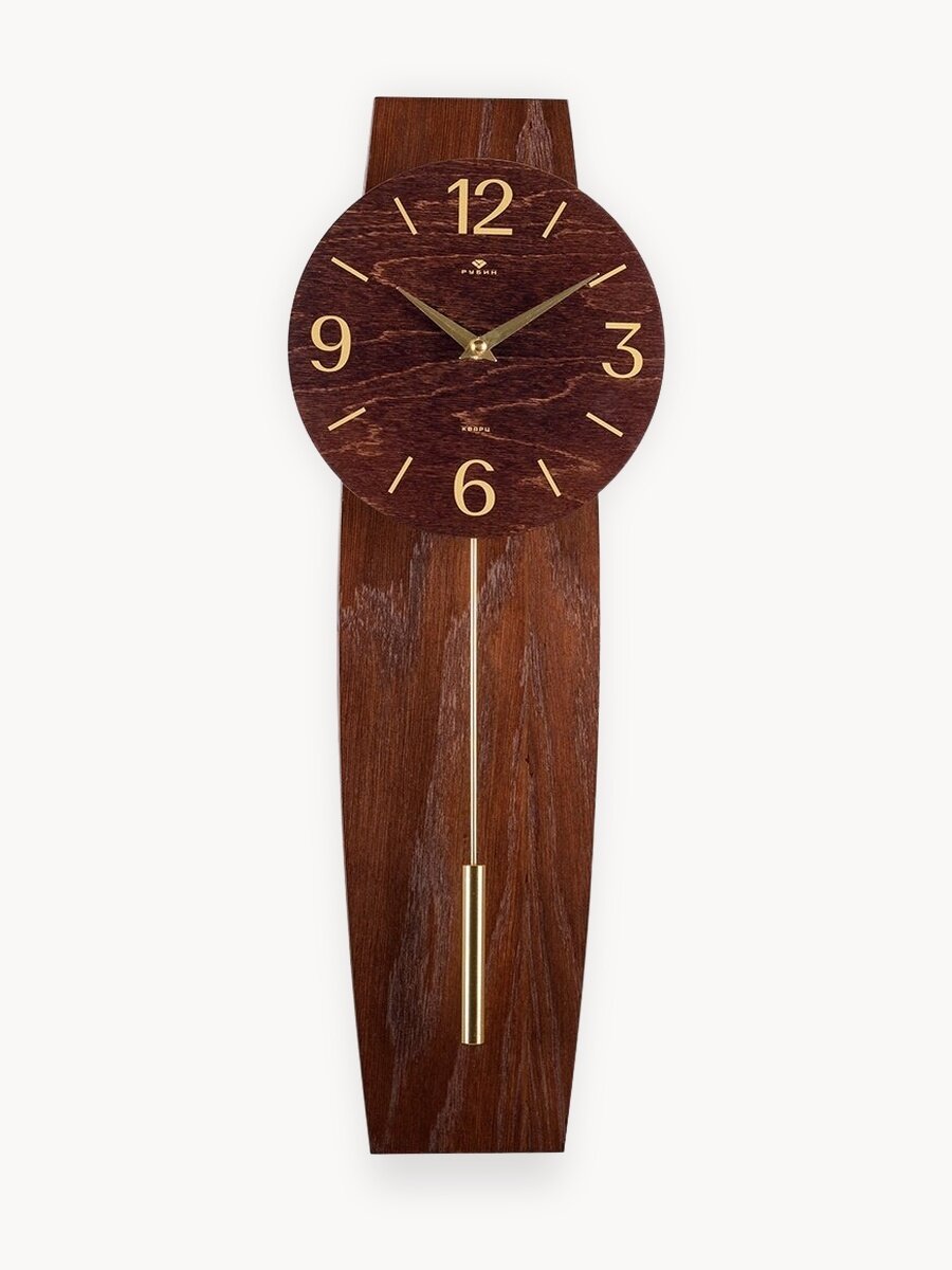 Настенные часы Рубин "Вдохновение" 5420-001, маятник, кварцевые, деревянные