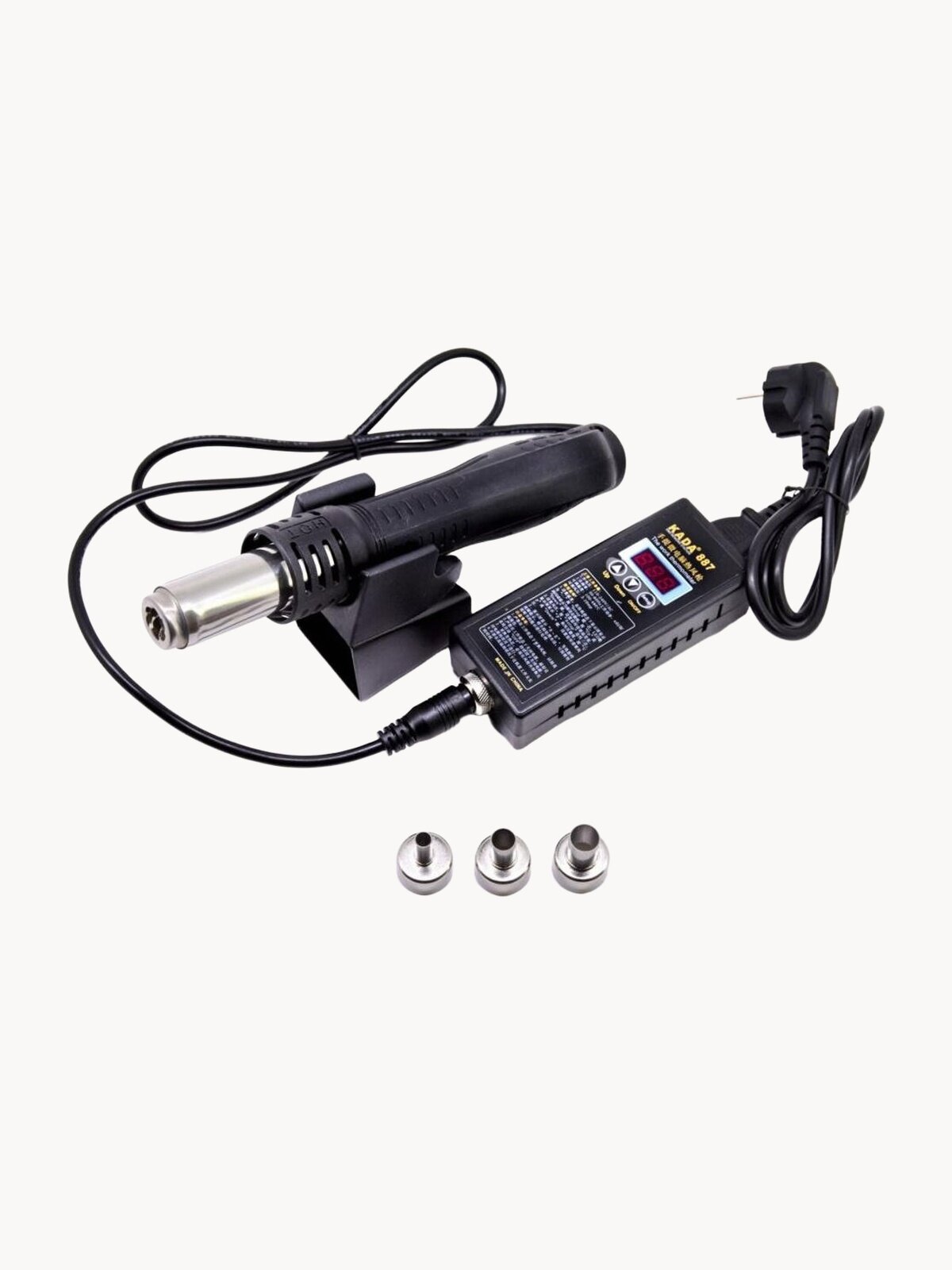 Паяльная станция-Фен KADA KD-887 паяльный цифровой, 10 режимов скорости