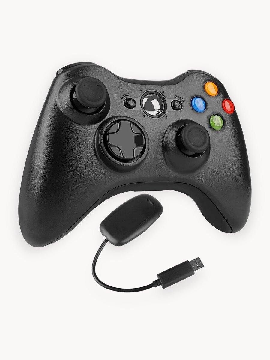 Беспроводной джойстик, геймпад контроллер с адаптером для "XBOX 360 и PC" Wireless Controller 2.4Ghz