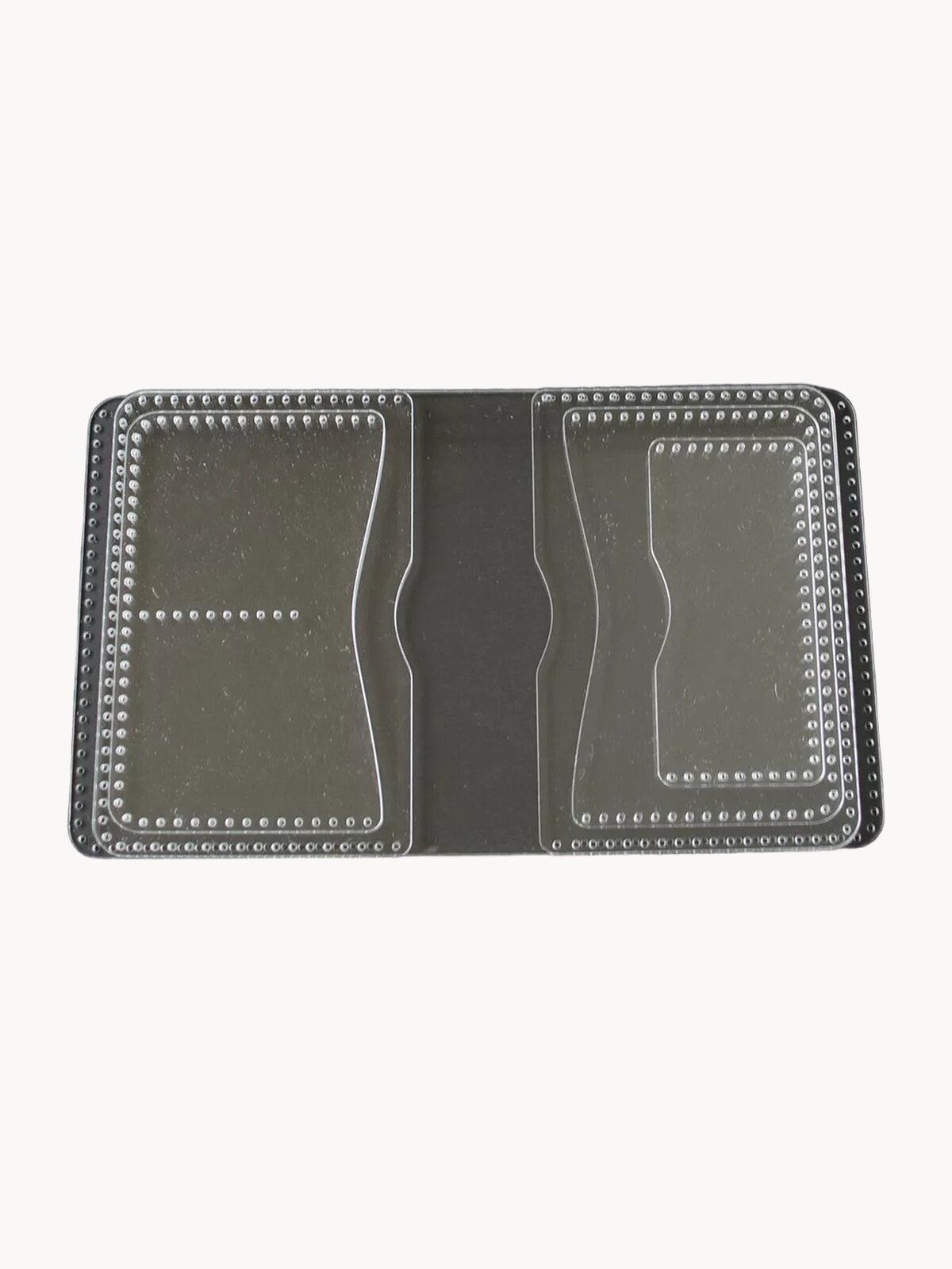 Лекало для кожи из акрила (оргстекла) "Портмоне для документов Кешью"