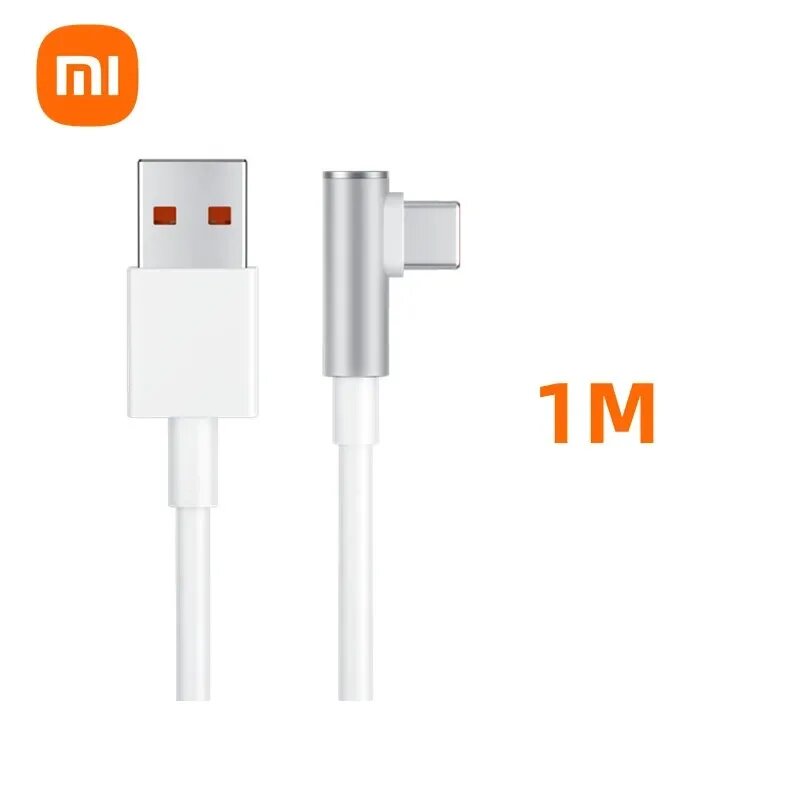 Кабель USB Type-C Xiaomi 1M, белый, 90°