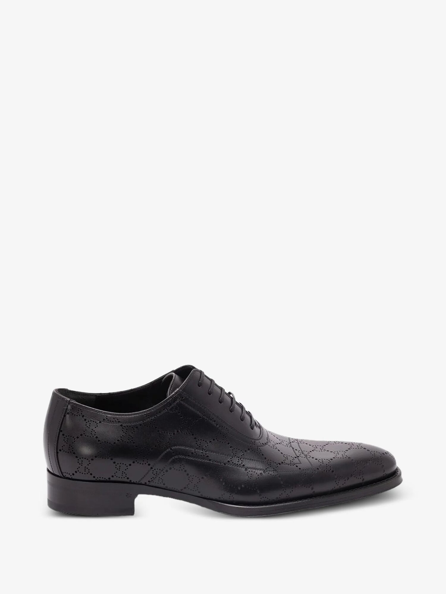 Туфли GUCCI Lace-up shoe with lasered GG