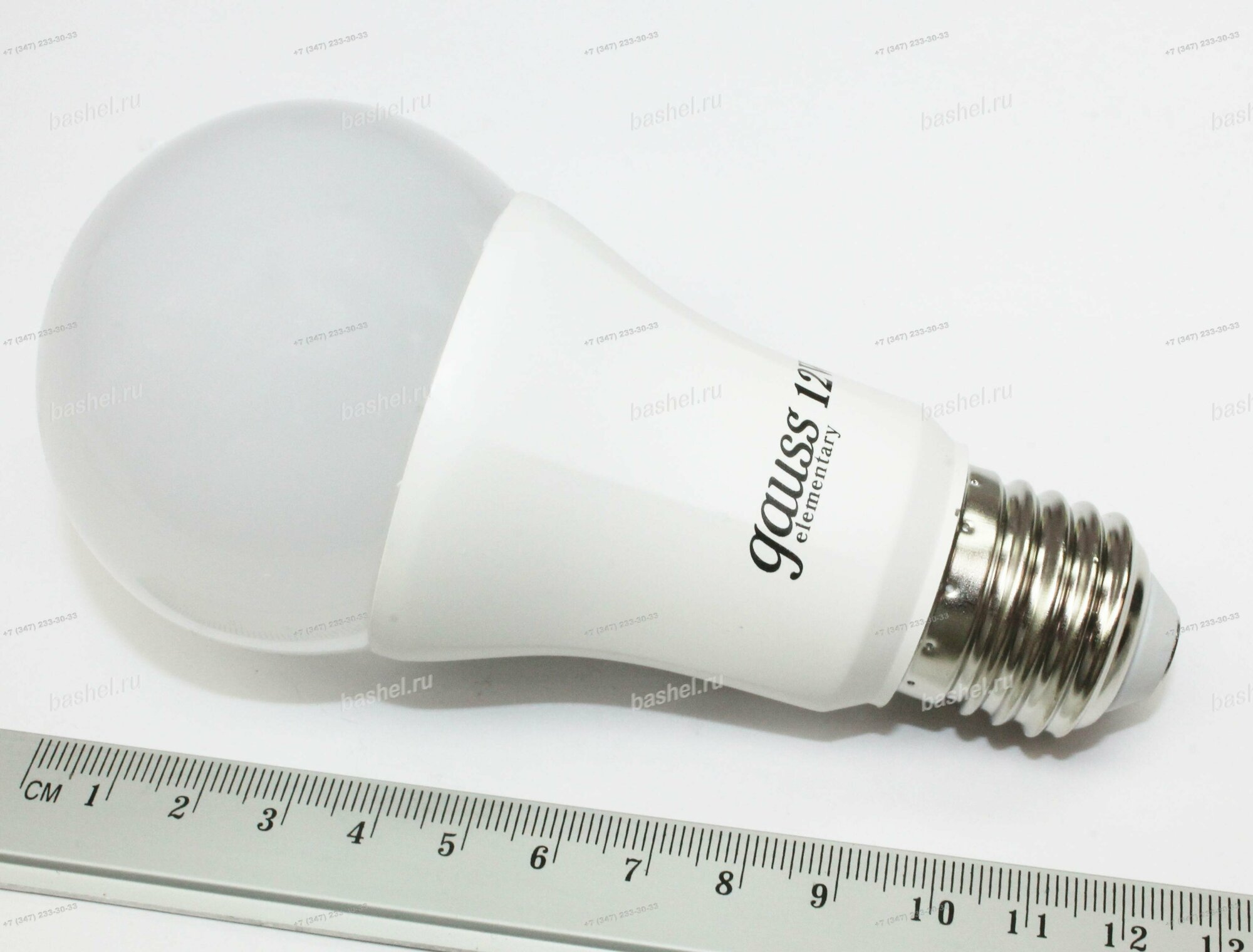 Gauss Elementary ЛОН A60 E27 10W(920lm) 4100K 110x60 матовая, пластик/алюм. 23220, Лампа светодиодная