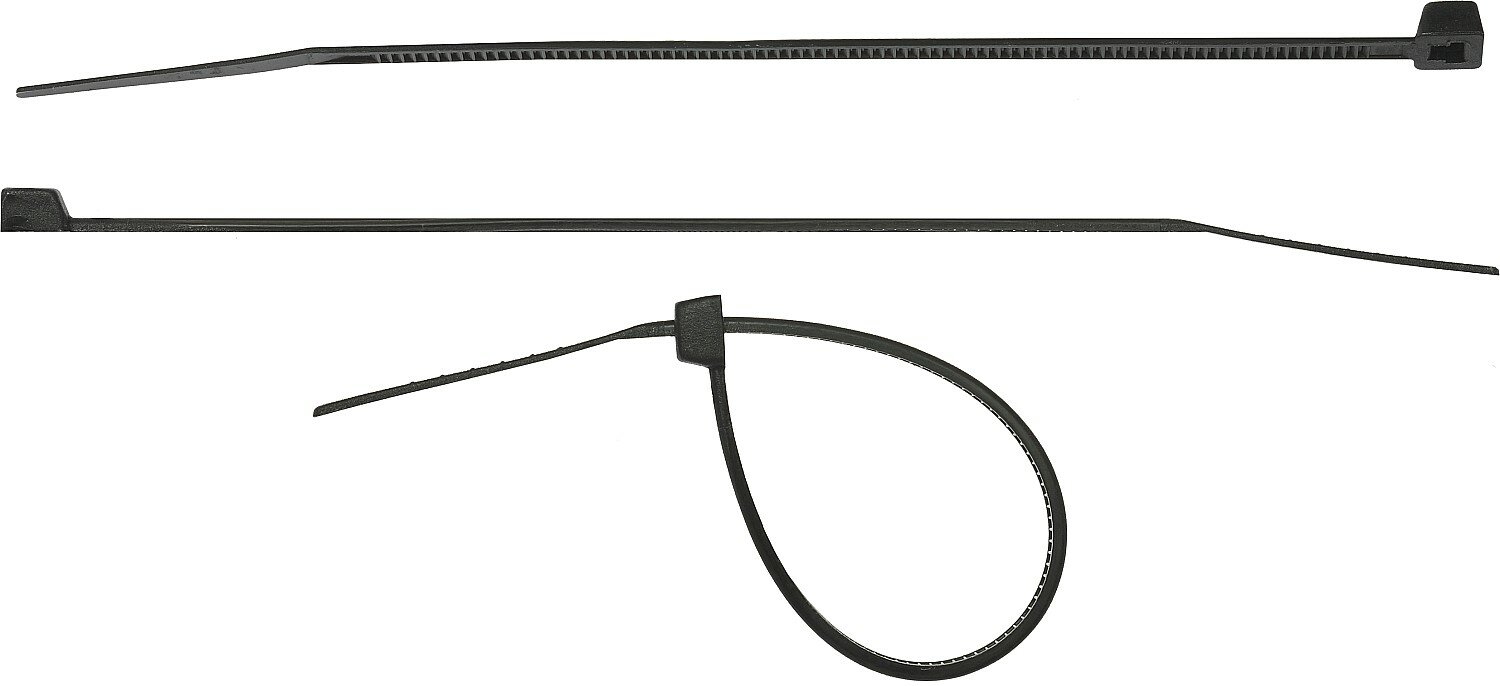 СИБИН ХС-Ч, 7.6 x 400 мм, нейлон РА66, 100 шт, черные, хомуты-стяжки (3788-76-400)