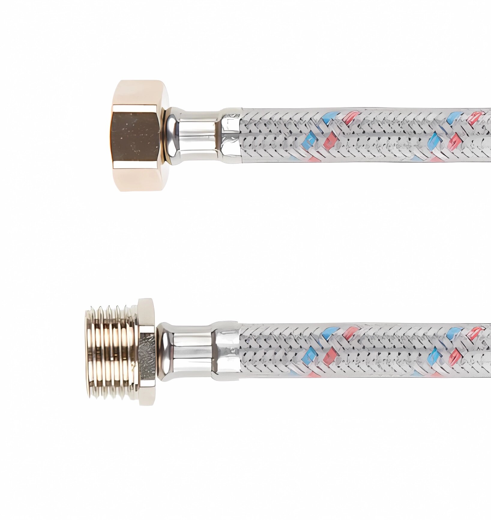 Гибкая подводка для воды гайка 1/2" - штуцер 1/2" 80 см ПВХ оплетка AV ENGINEERING (AVE21380)