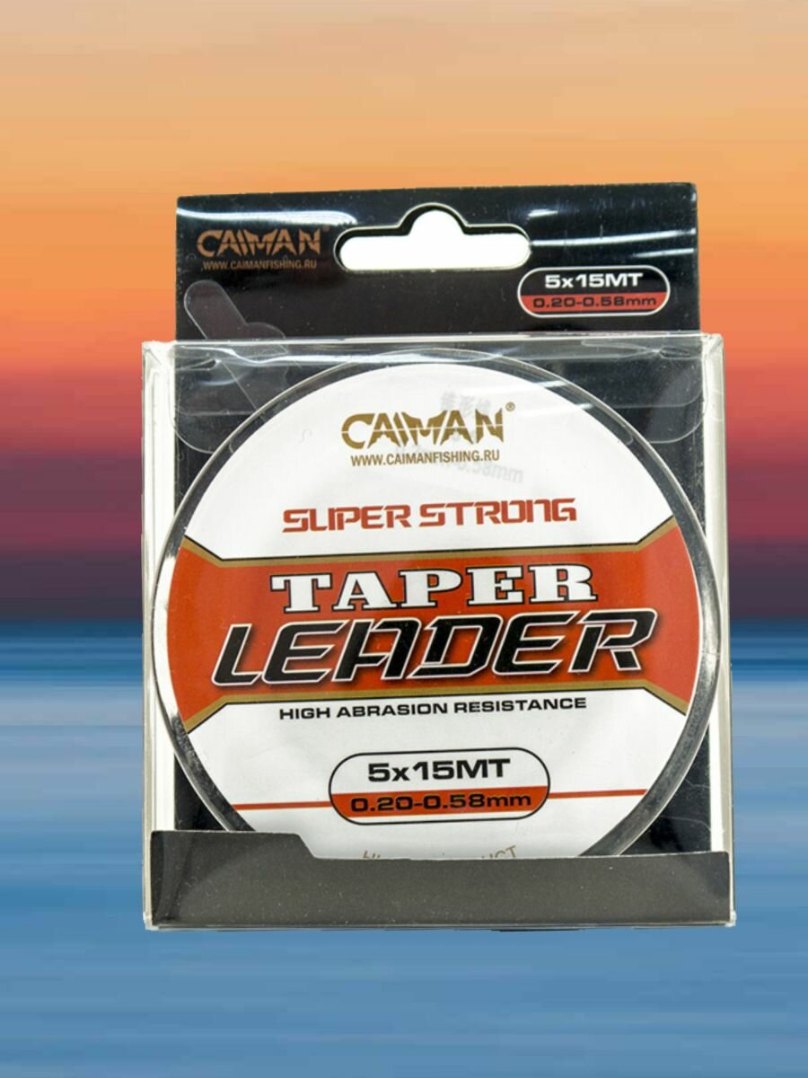 Шок-лидер Caiman Mono Leaders (clear) 5х15м 0,20-0,58