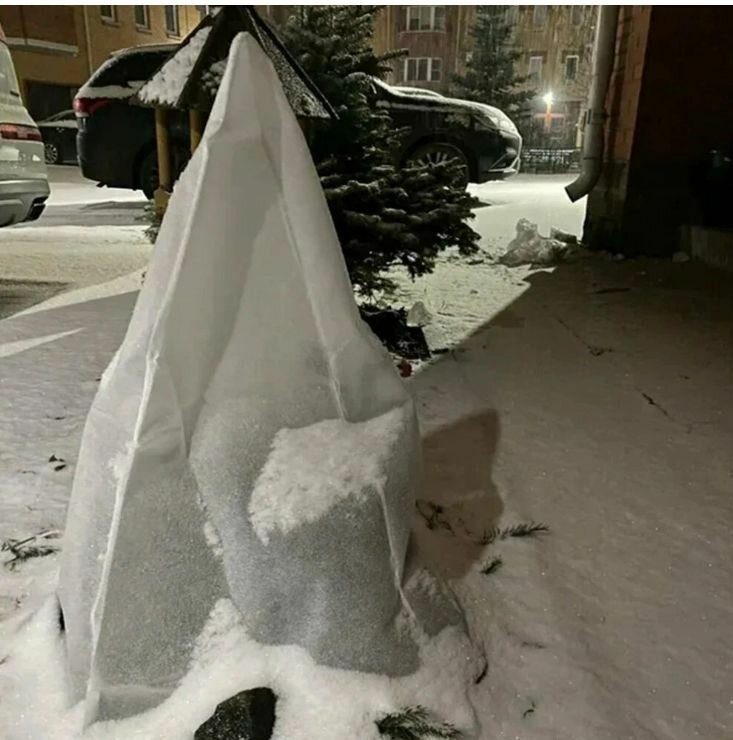 Зимнее укрытие для растений с УФ 60 г/м2 размер 80х50 см конус