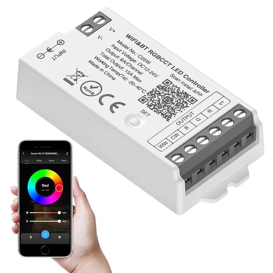 FCOB Tuya LED Controller RGBCCT Controller