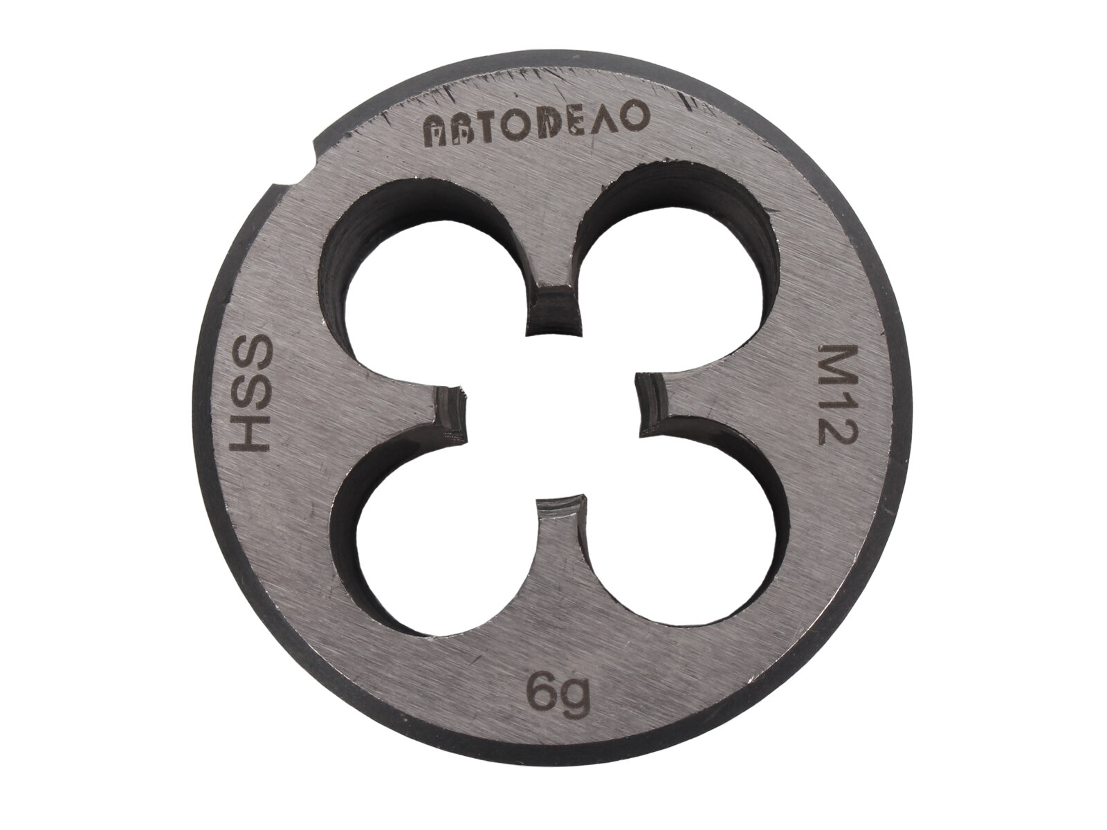 Плашка M12х1.75 D-38 мм АвтоDело (40886), инструментальная сталь