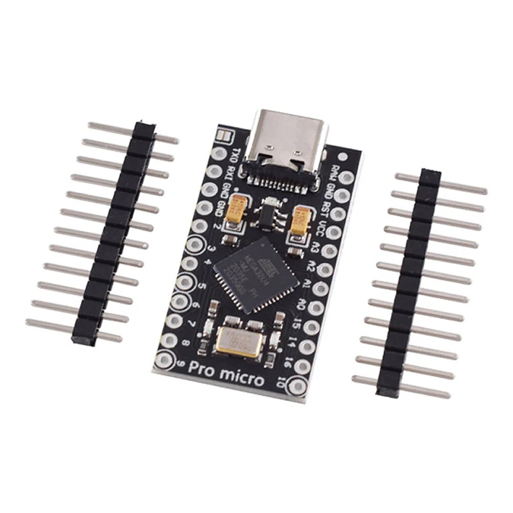 Плата микроконтроллера ATmega32U4 Micro USB/Type-C Pro, плата микроконтроллера с 2 рядами контактов, для Leonardo USB
