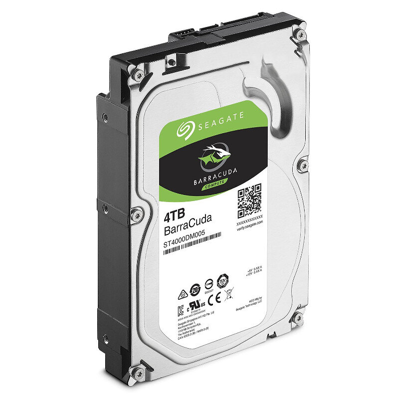 Seagate 4 ТБ Внутренний жесткий диск, 3.5", 5400 об/мин, SATA III 6 Гбит/с (ST4000DM004)