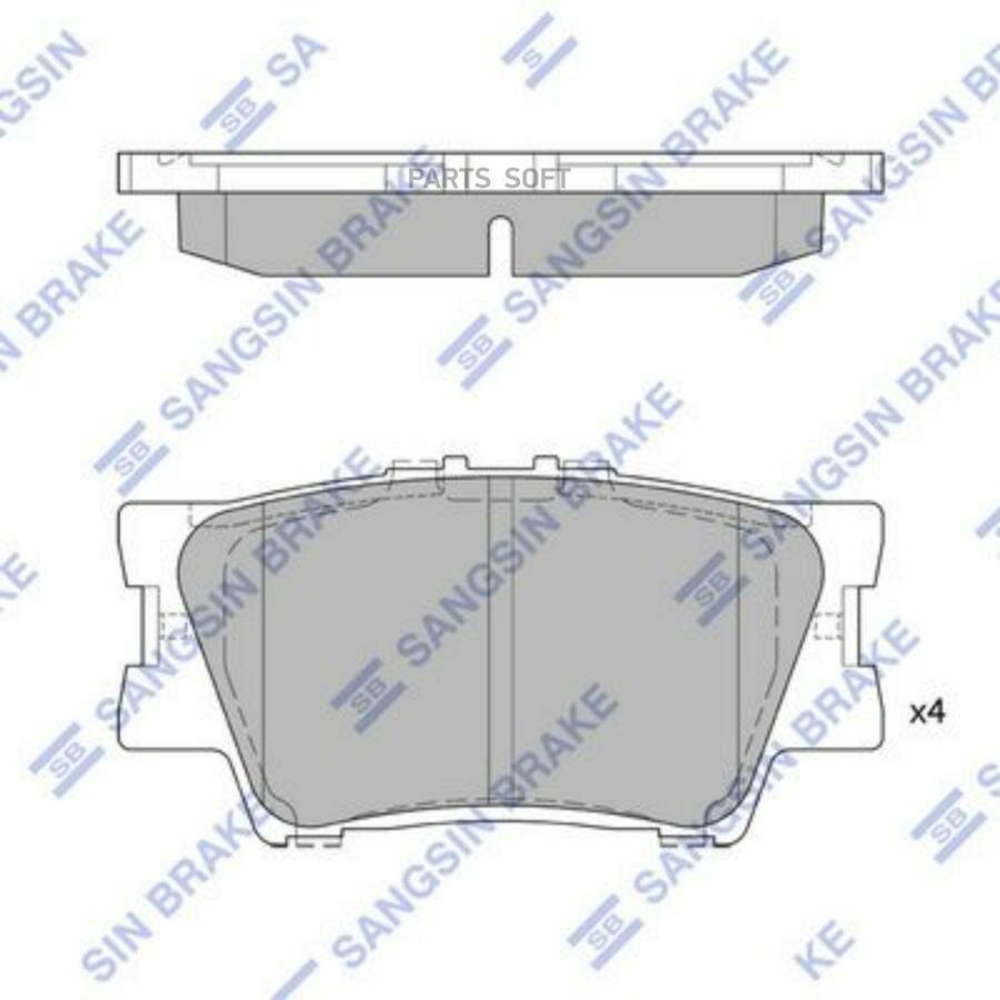 SP2081SD SANGSIN BRAKE Колодки тормозные TOYOTA RAV 4 06>/CAMRY 2.4/3.5 06> задние Hi-Q SEVERE DUTY