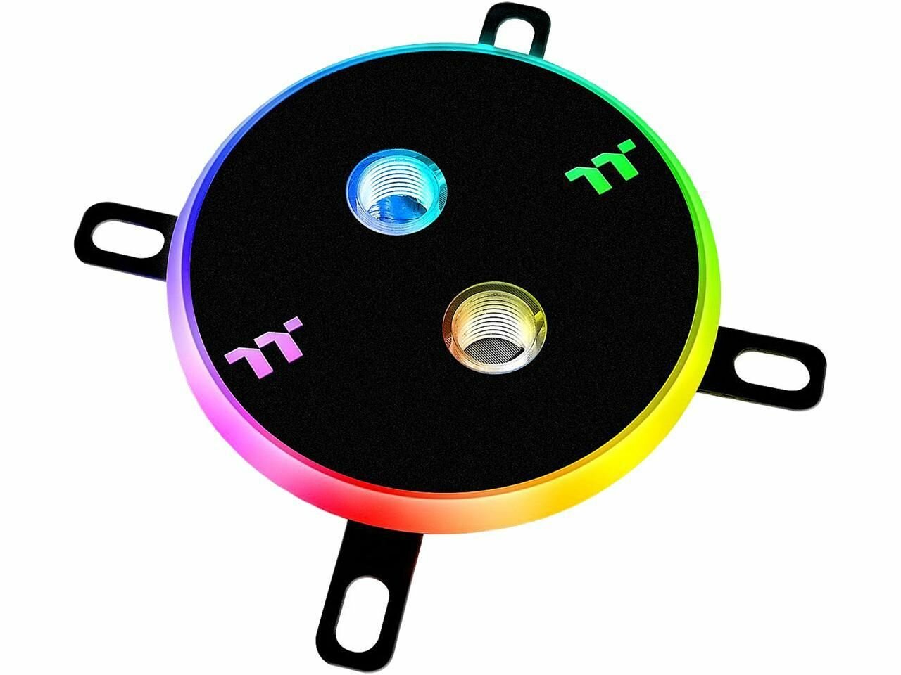Thermaltake Pacific DIY LCS W4 Plus (Alexa, Razer Chroma) с поддержкой программного обеспечения Circular 12 управляемых светодиодов RGB CPU Water Block CL-W181-CU00SW-A, совместимый с LGA 1700