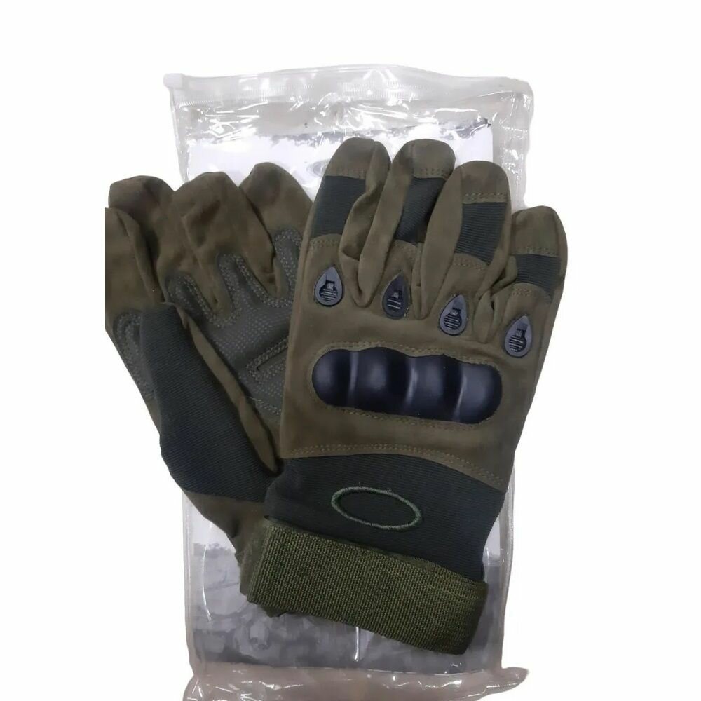 Перчатки тактические зеленые с защитой, размер XXL