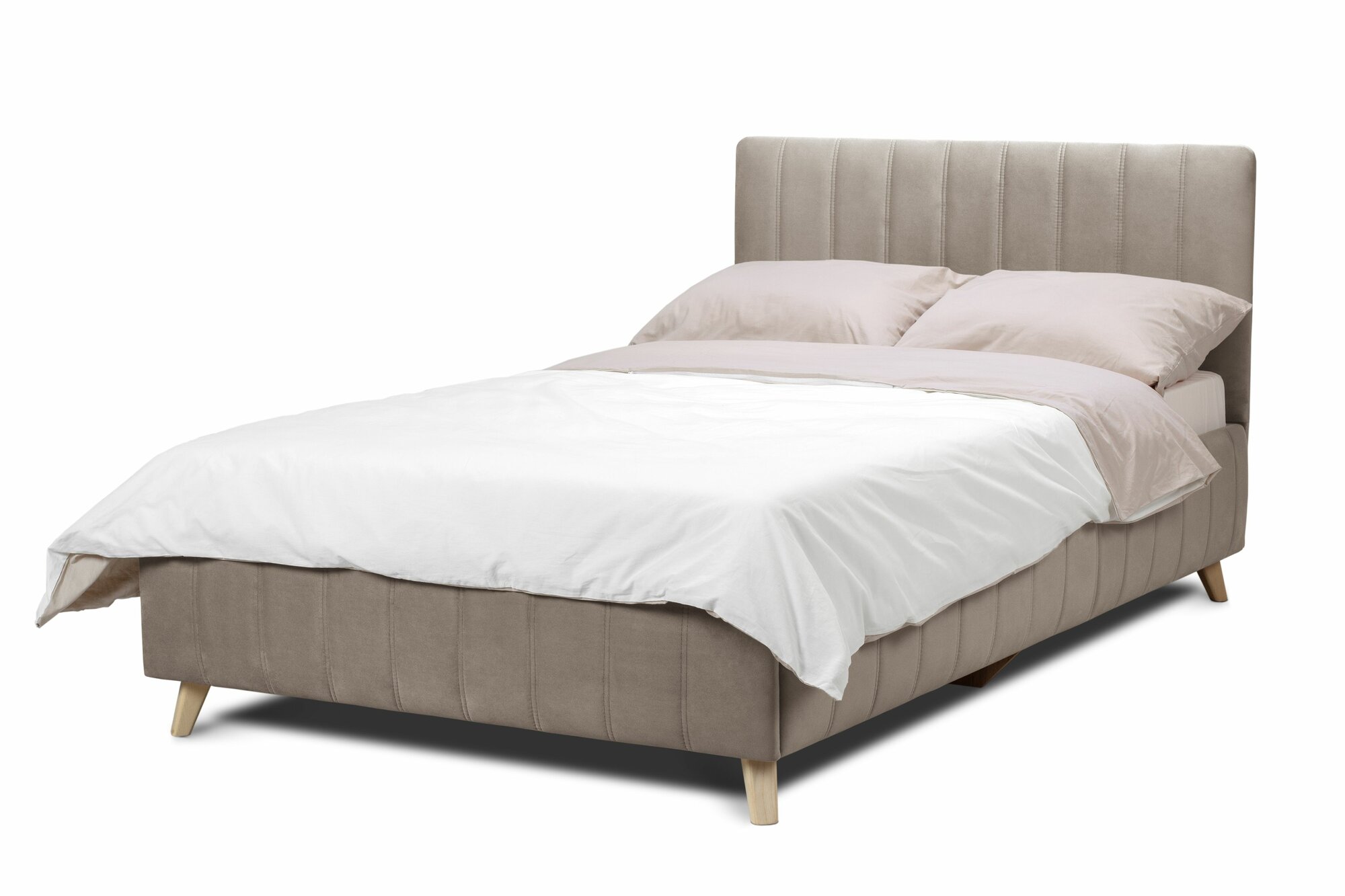 Кровать Лион "Монако", мягкое изголовье, ортопедическое основание, цвет какао