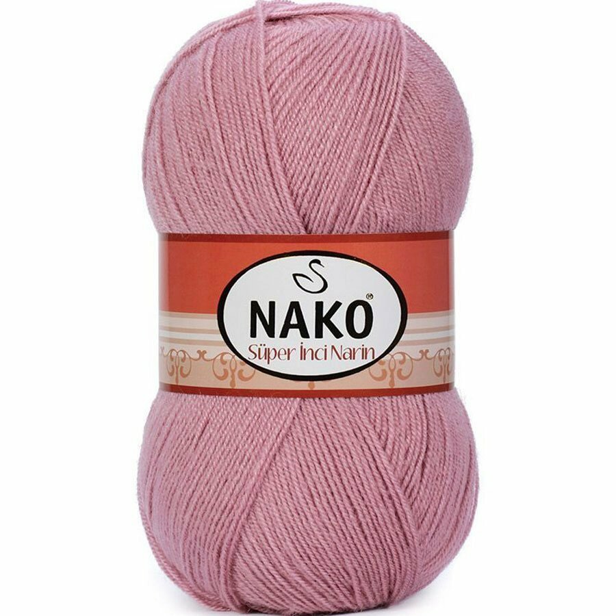 Пряжа Nako SUPER INCI NARIN 275 п. роза (5 мотков)