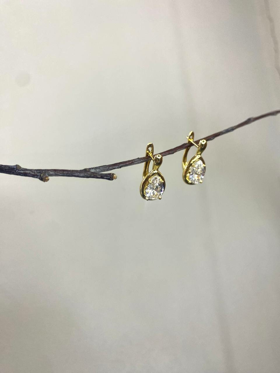 Серьги, искусственный камень