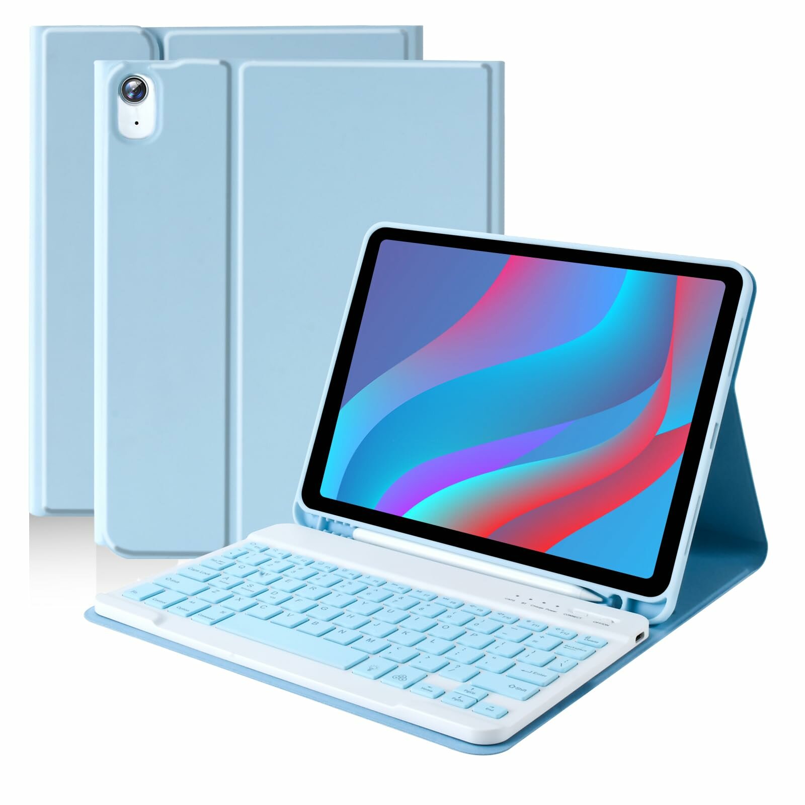 Чехол с клавиатурой для iPad Air 4/ Air 5 10.9" /iPad Air 11(M2) 2024 с Bluetooth русской клавиатурой