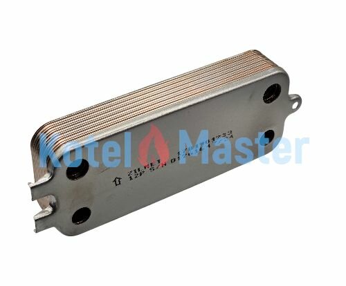 Теплообменник ГВС 12 пластин Zilmet Италия для котлов Buderus, Bosch 87186446230