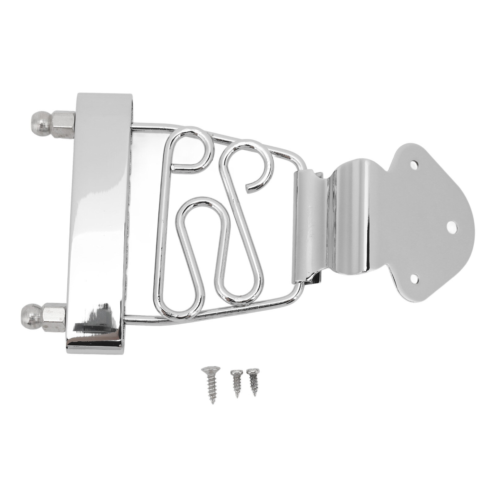 Серебряная 6-струнная гитара в форме трапеции, металлическая регулировка по высоте, сменный трапециевидный мост, прочная металлическая конструкция, простая установка